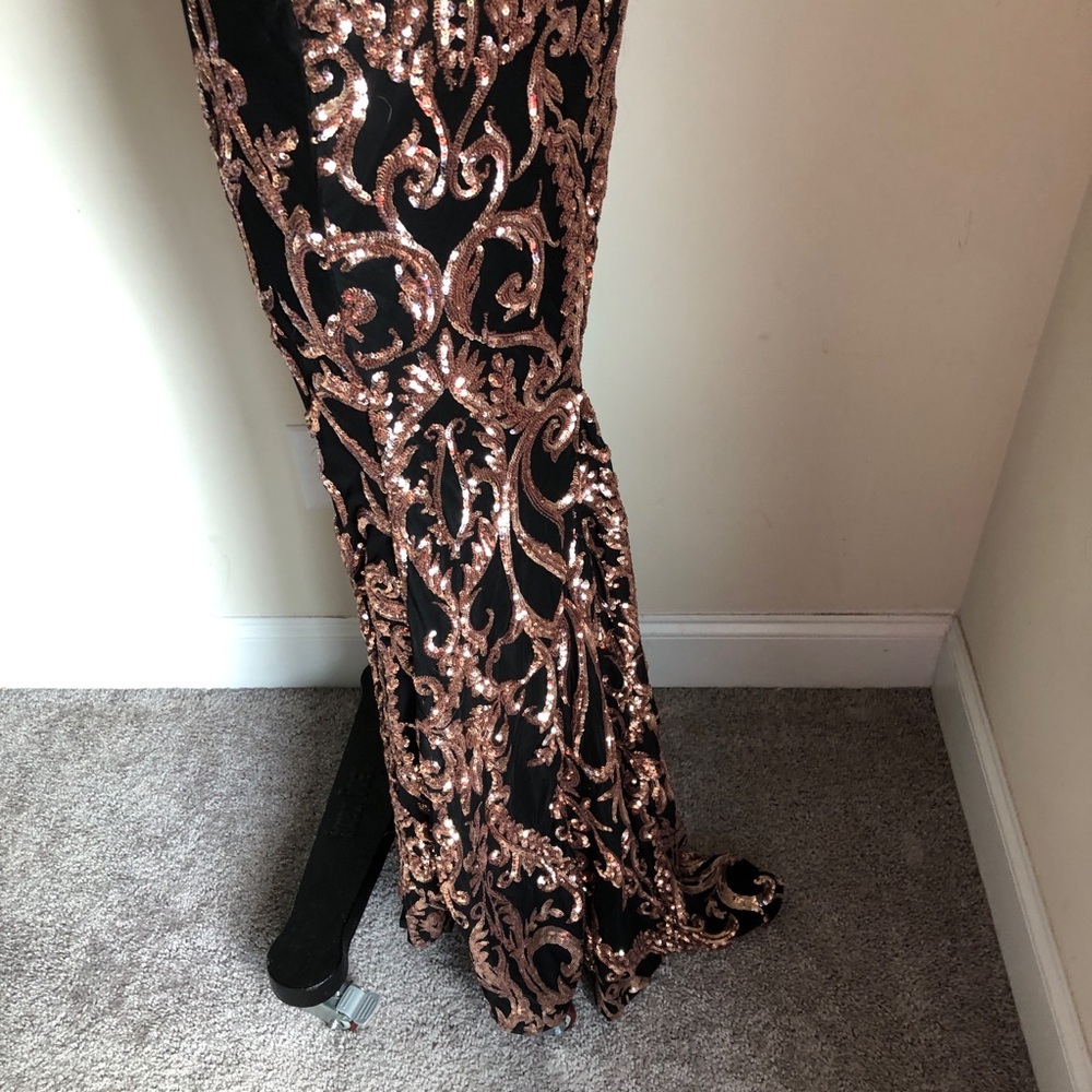 Sequined Mermaid Evening Gown - Gem